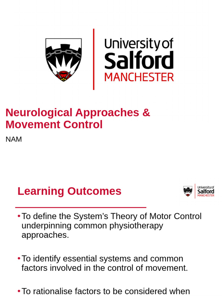 Neurological Approaches to Movement Control | PDF | Physical Therapy ...