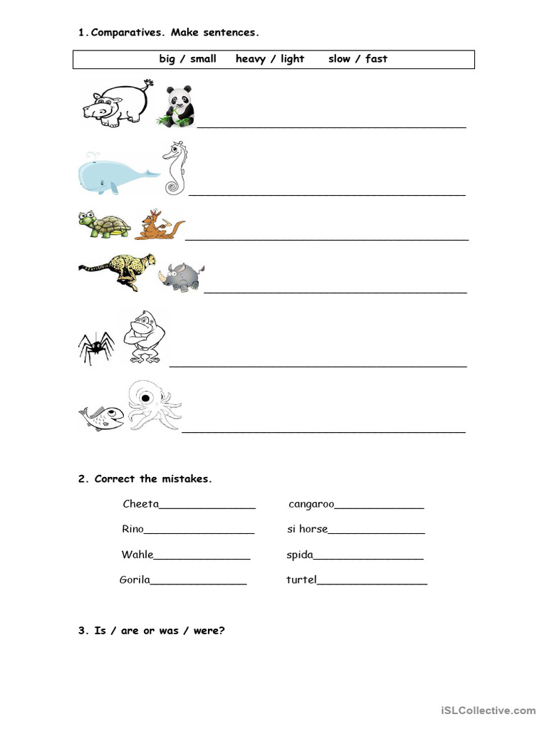 Year 2 English: Animal Past Tense Exercises | PDF