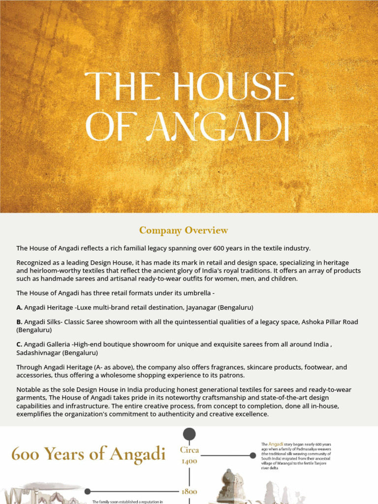 The House of Angadi & Angadi Heritage | PDF | Fashion | Clothing