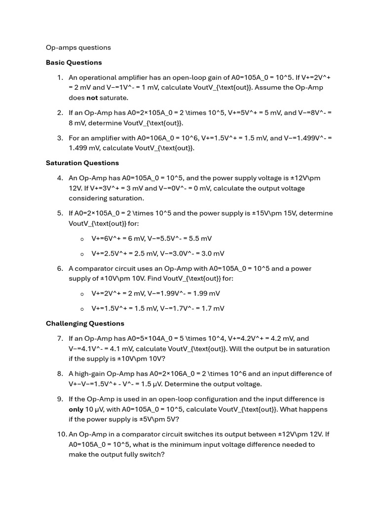 Op Amps | PDF