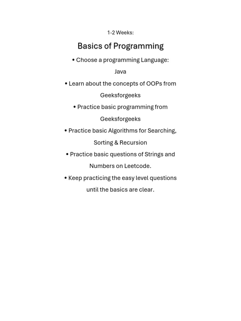 Basics of Programming: - Choose A Programming Language | PDF