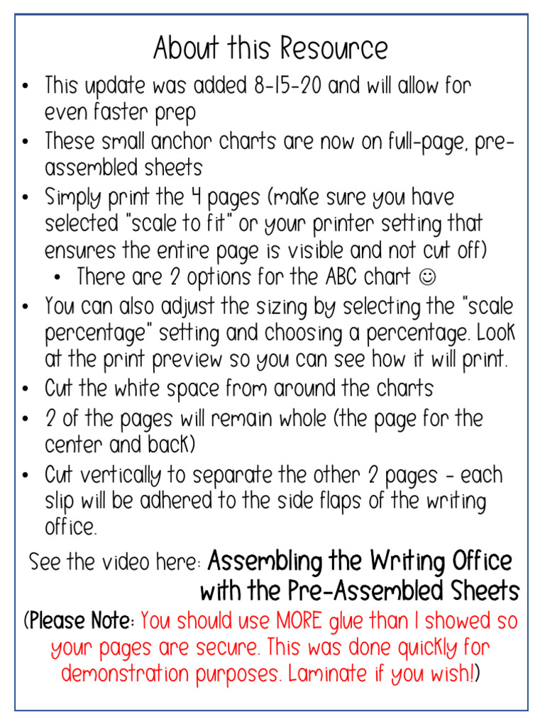 Assembling Writing Office Charts | PDF