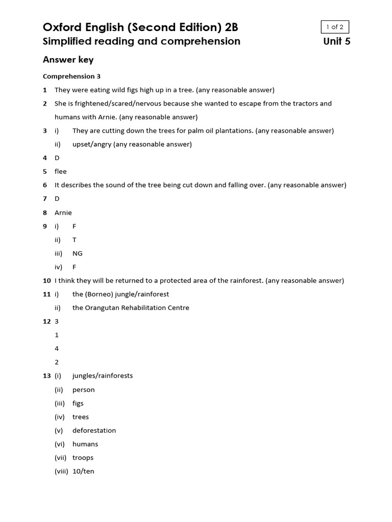 Oe2bu5 p8 Sim Reading 3 Ans | PDF