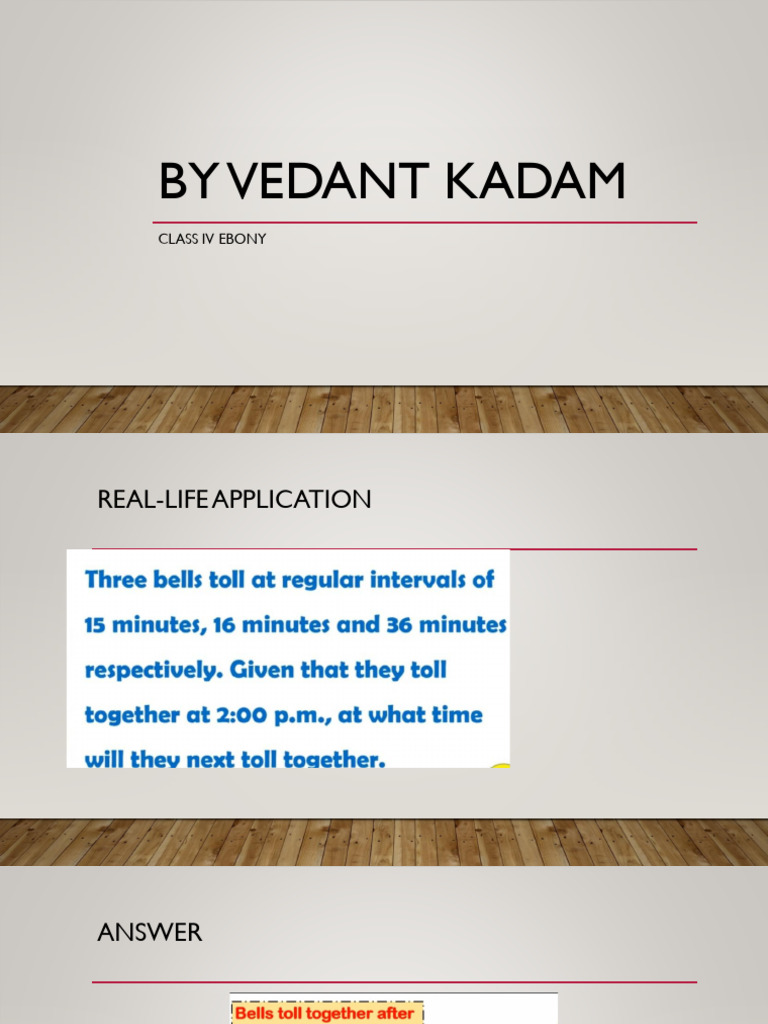 By Vedant Kadam: Class Iv Ebony | PDF
