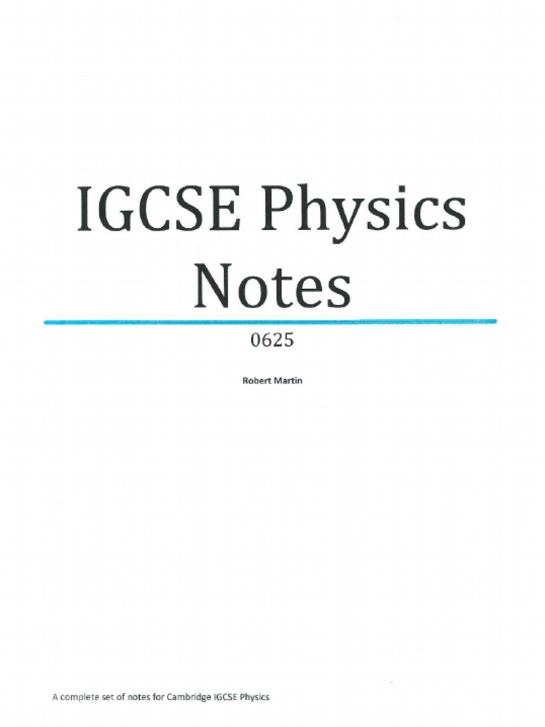 igcse physics-notes | PDF