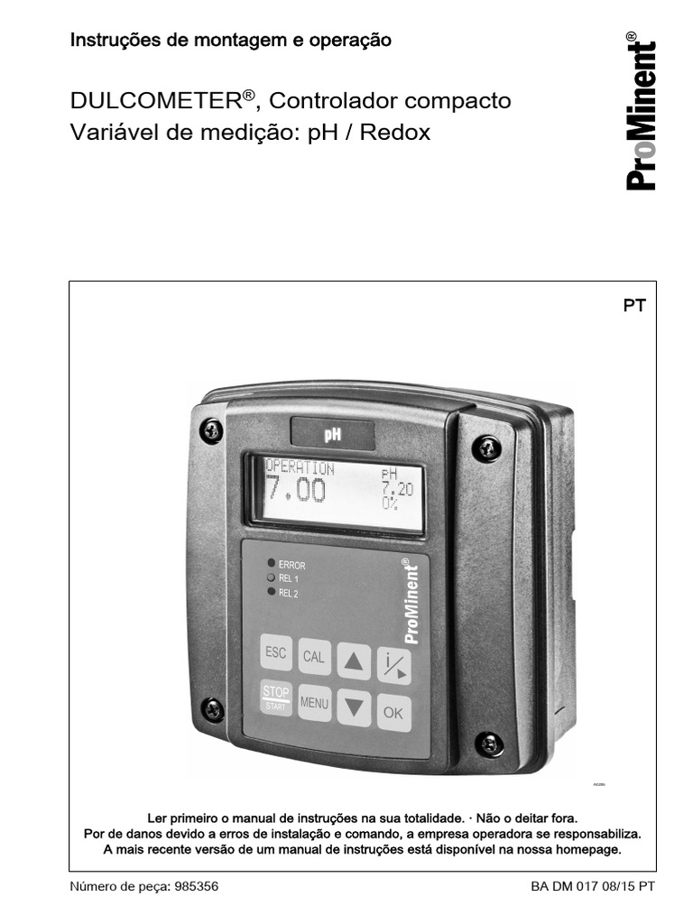 BA DM 017 08 15 PT Dulcometer Compact PH Redox PT | PDF