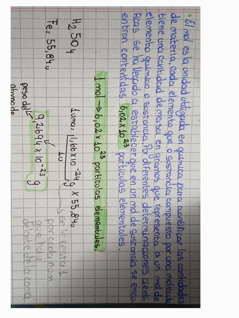 Concepto de Mol | PDF