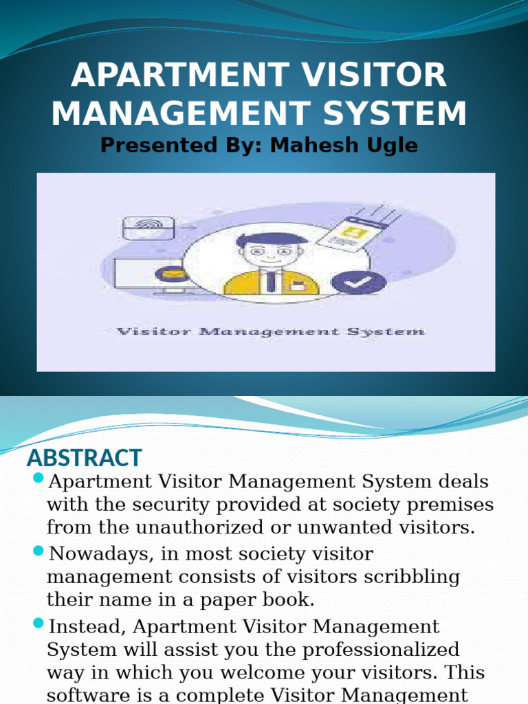 Apartment Visitor Management System | PDF | Php | Websites