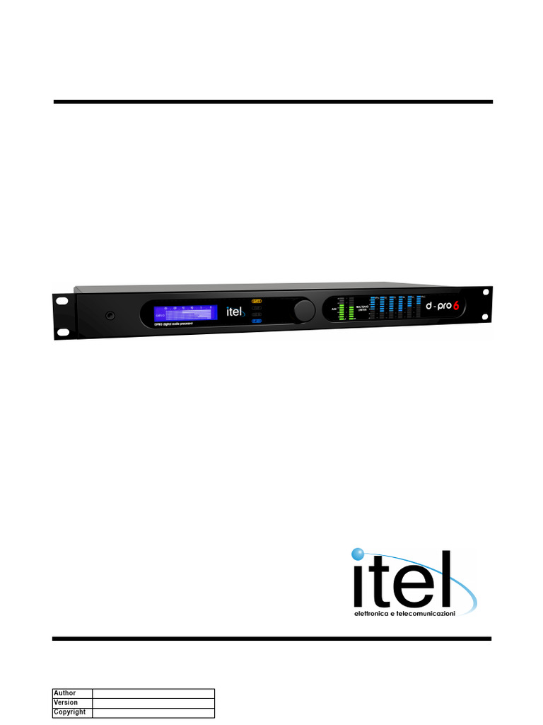 User Man DPRO6 FM Eng 3.2.3 Itel | PDF | Menu (Computing) | Computing