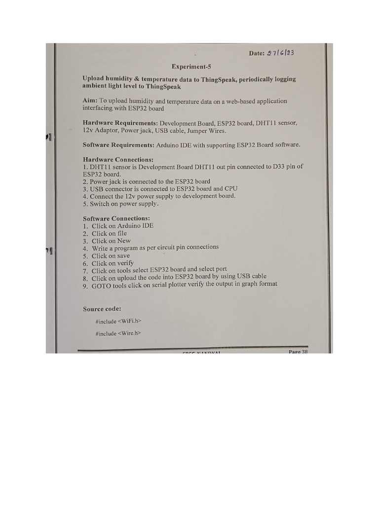 IoT Experiments | PDF