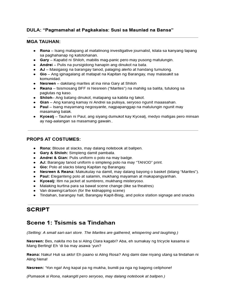 Dula Rona's Group PDF | PDF