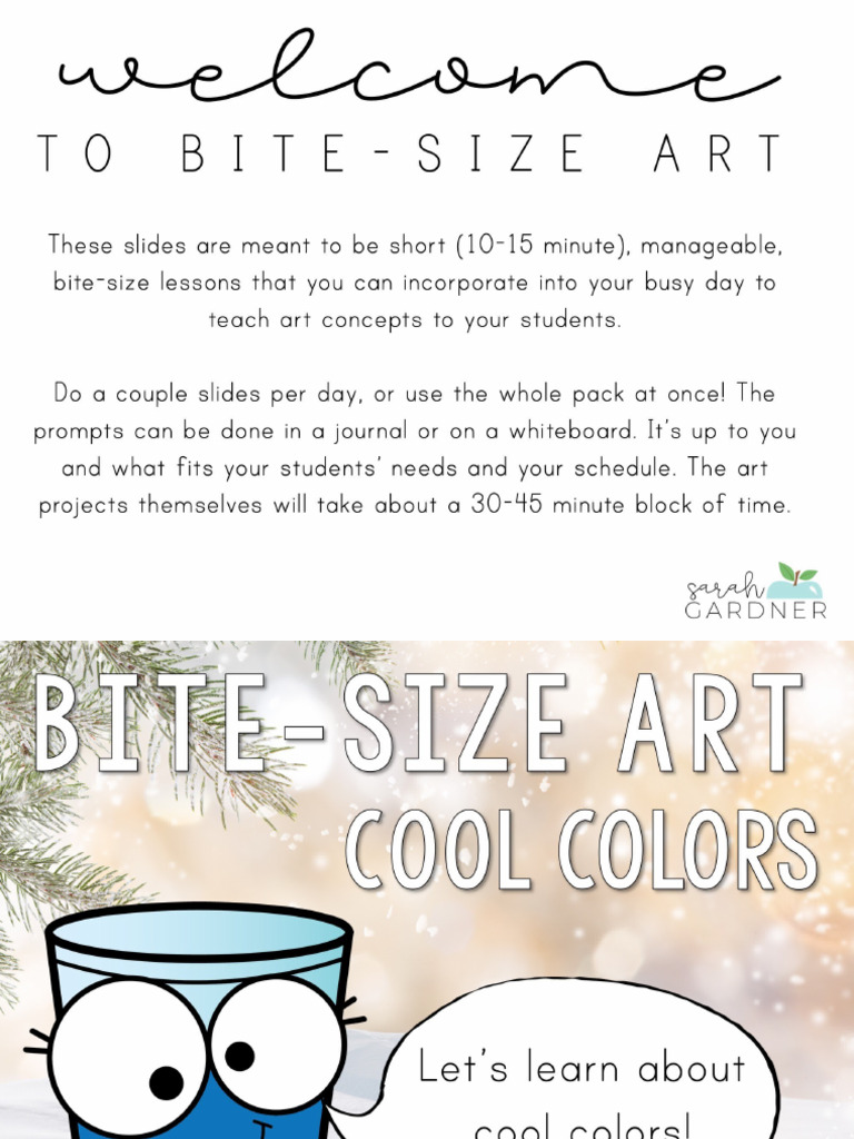 Bite-Size Art Lessons - Cool Colors | PDF