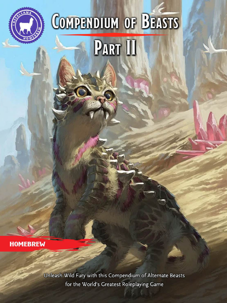 Laserllama Beasts Compendium v1.8.0 | PDF | Zoology