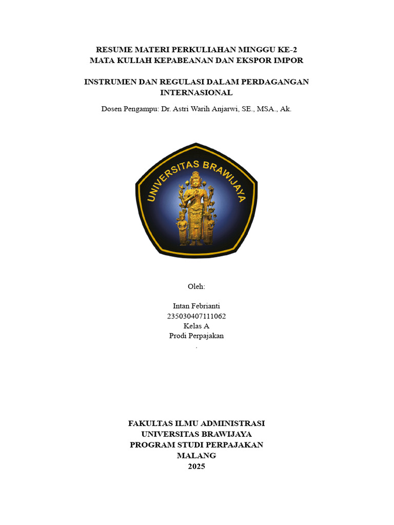 RESUME MATERI PERKULIAHAN (Minggu Ke-2) | PDF