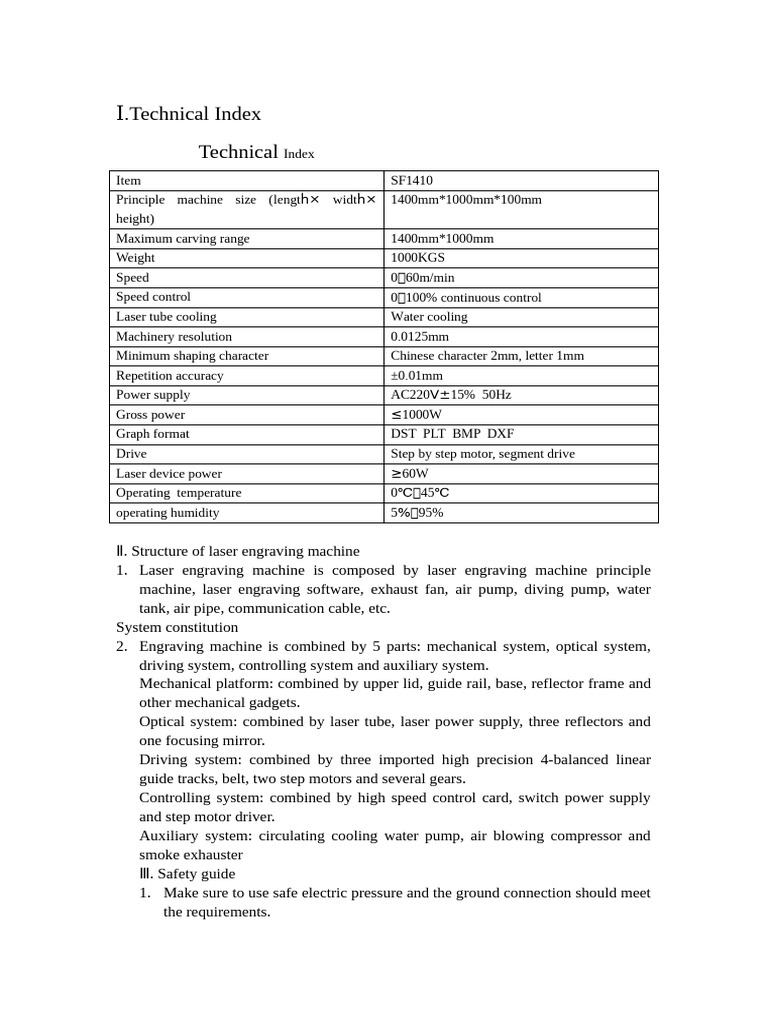 User's Manual of Laser Machines | PDF | Mirror | Optics