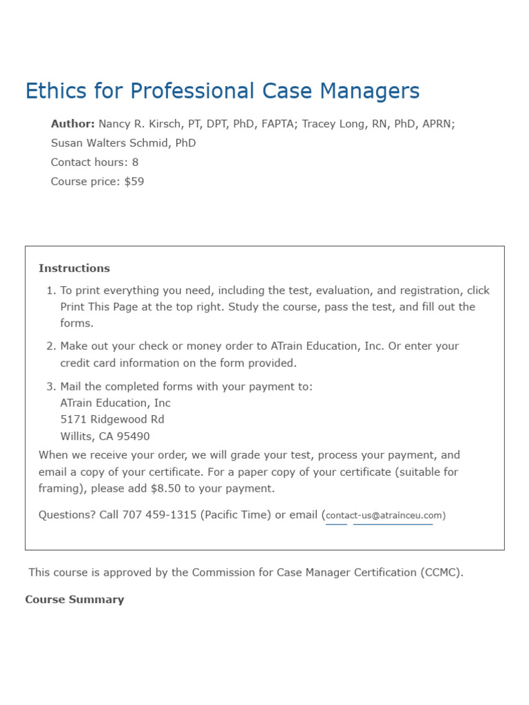 ***Ethics-Case-Managers-Print and Go | PDF | Informed Consent | Autonomy