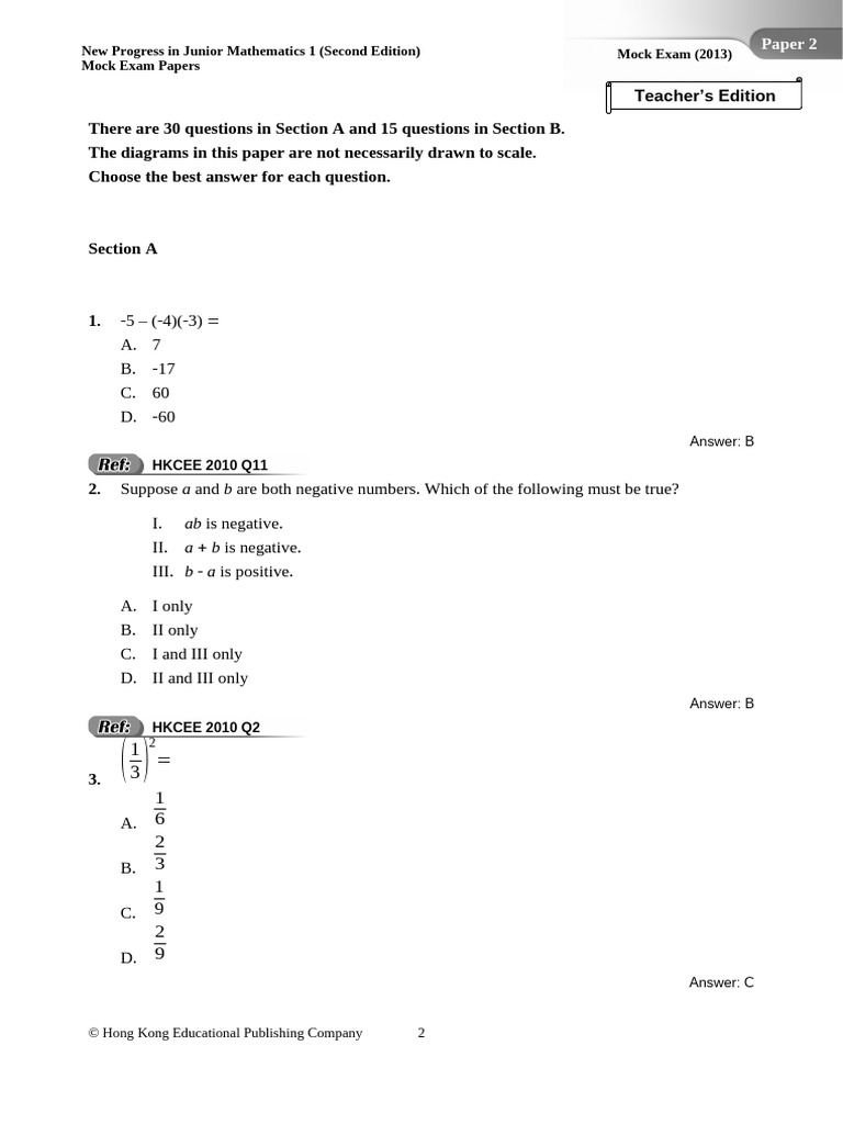 S1_Mock0_Paper2_2013_T_E copy | PDF | Elementary Geometry | Euclidean ...