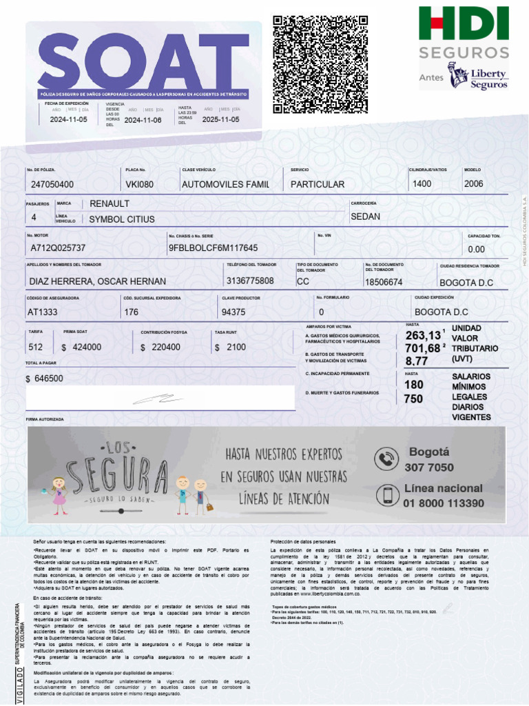 Po Liza So at 247050400 | PDF | Póliza de seguros | Seguro de vehículo