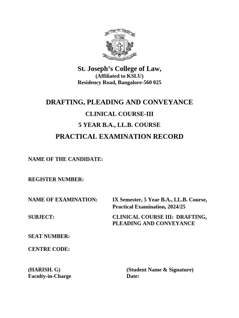 DPC Clinical Course Exam Record | PDF