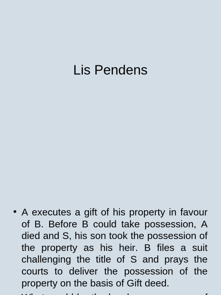 978 - Sec 52 Lis Pendens | PDF | Lawsuit | Equity (Law)