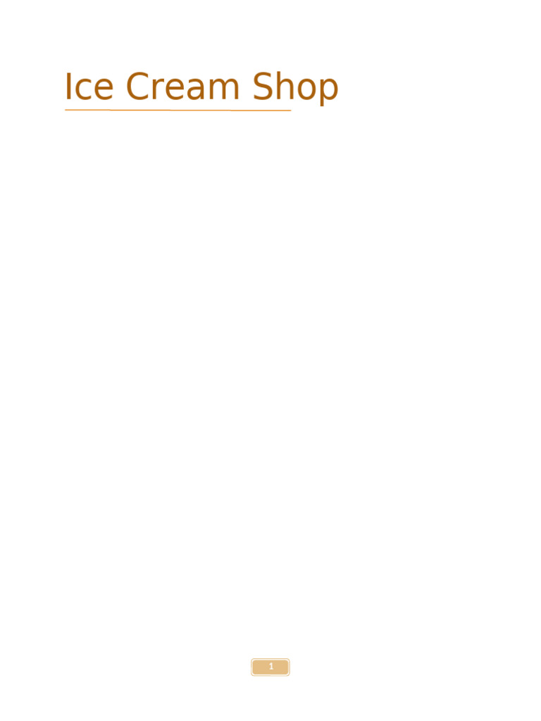 Project 2 | PDF | Ice Cream | Foods
