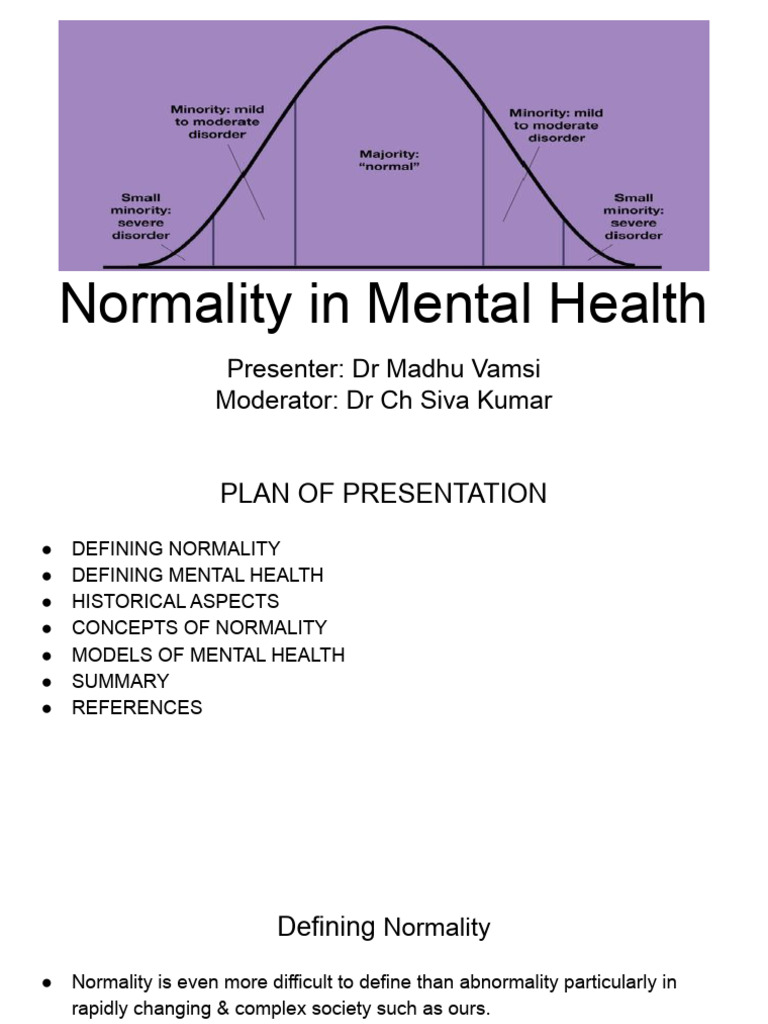 Understanding Normality in Mental Health | PDF | Mental Disorder ...