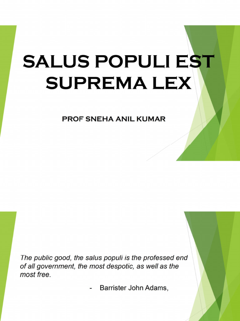 Saulus Populi Suprema Lex Share | PDF