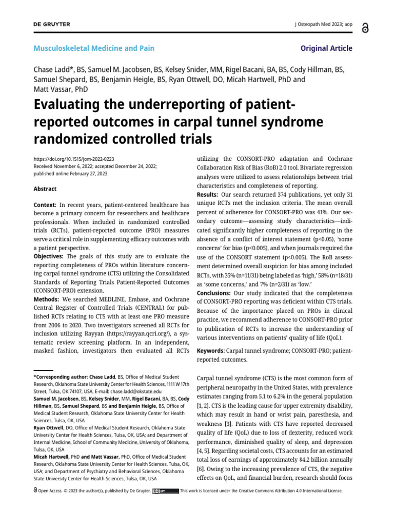 Evaluating_the_underreporting_of_patient-reported_ | PDF | Randomized ...