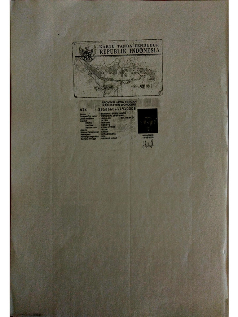 KTP BAMBANG SUPRIYANTO | PDF