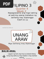 FILIPINO 3 - Diptonggo | PDF