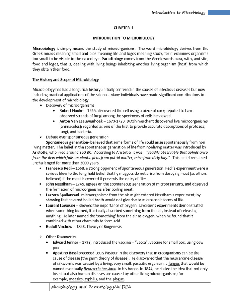 Module 1 - Intro To Micro | PDF | Cell (Biology) | Eukaryotes
