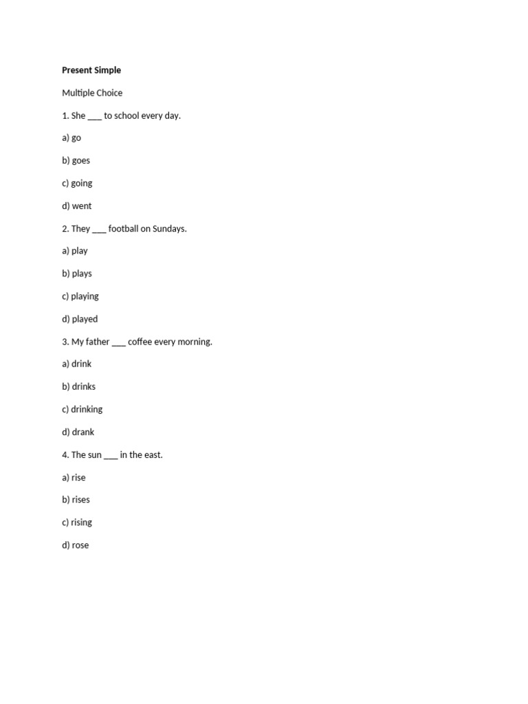 Present Simple-WPS Office | PDF