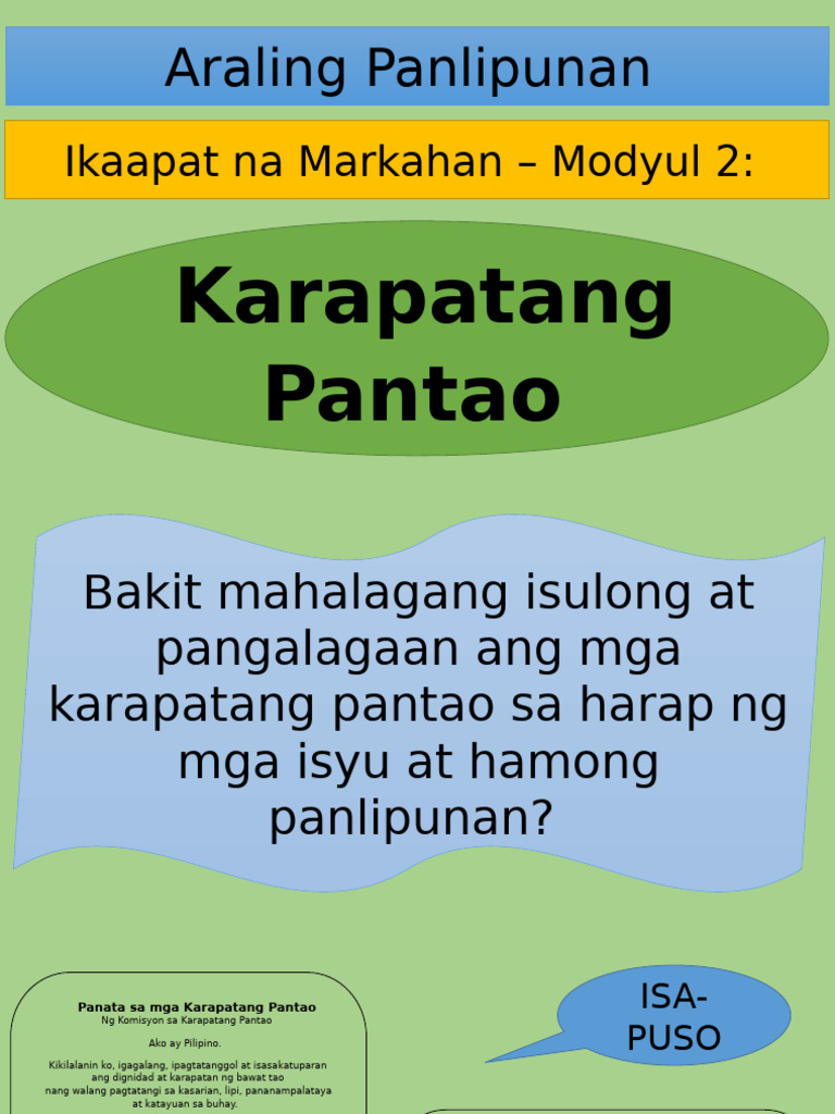 4Q Modyul 2 Karapatang Pantao | PDF