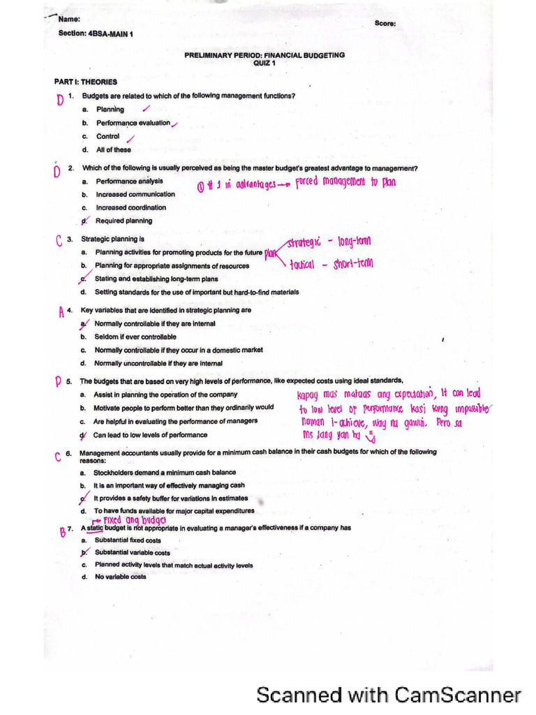 Acc 118 P1 Q1 Solutions | PDF