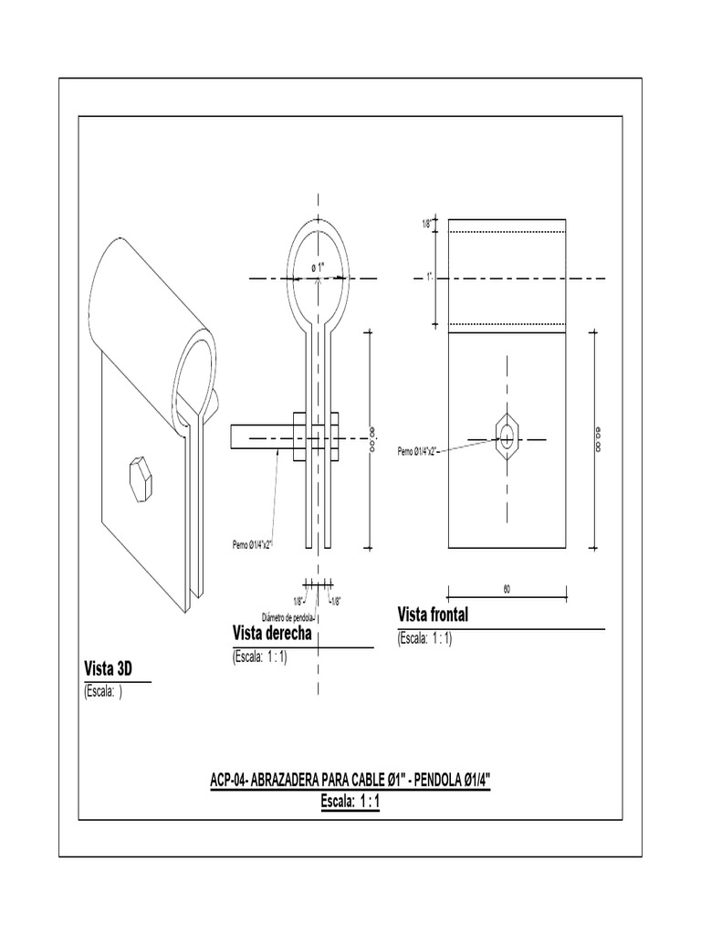 Acp-04-Abrazadera Para Cable ø1 - Pendola ø14 | PDF