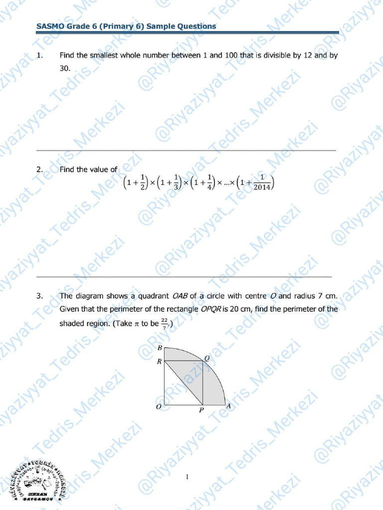 Grade 6 Sasmo | PDF