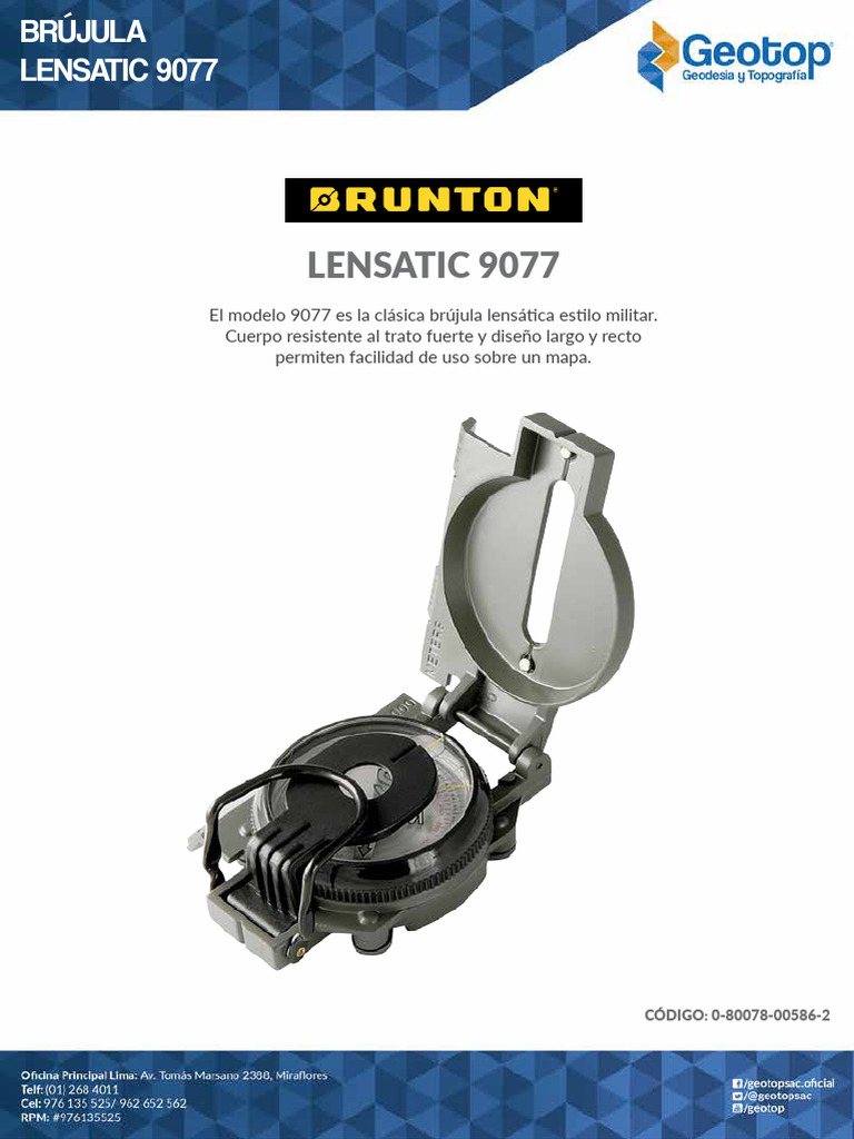 Brujula Lensatic9077 Brunton Geotop | PDF