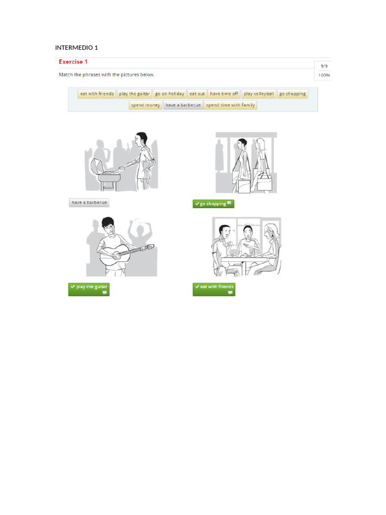 MyEnglishLab-Intermedio 1 - Key | PDF