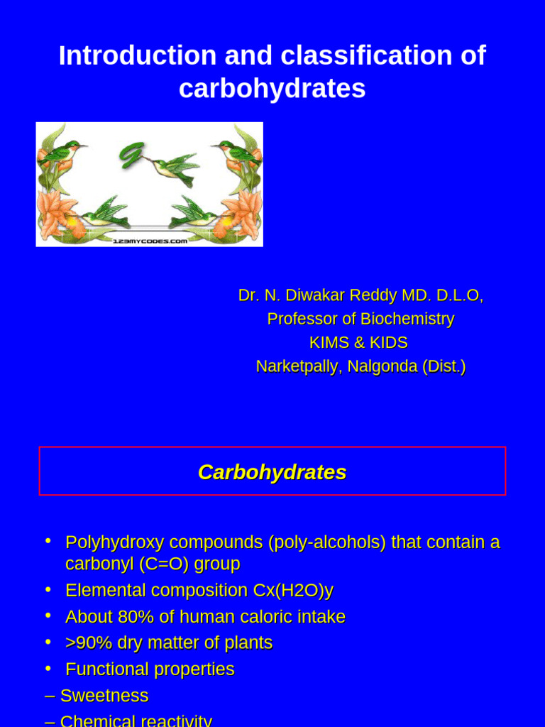 Carbohydrates Introduction | PDF | Carbohydrates | Glucose