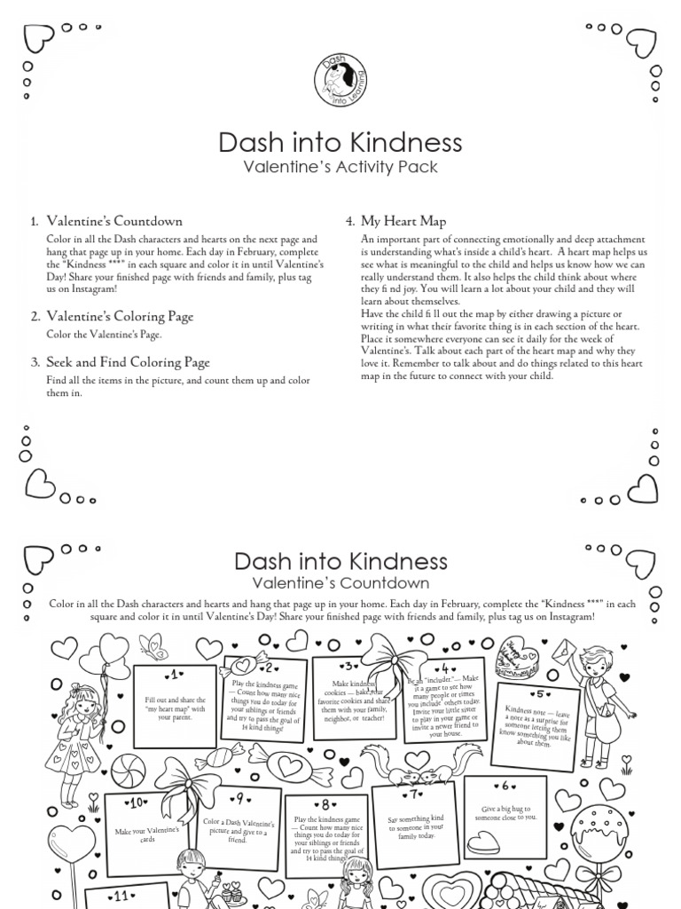 Valentine's Kindness Activity Pack | PDF