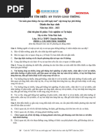 Đáp An Bài Thi ATGT | PDF