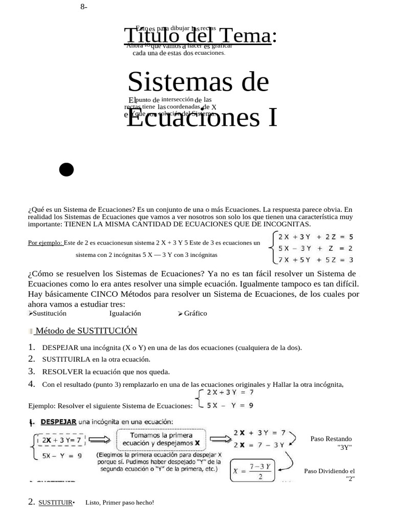 Sistemas Ecuaciones I logicamente | PDF | Ecuaciones | Sistema de ecuaciones lineales
