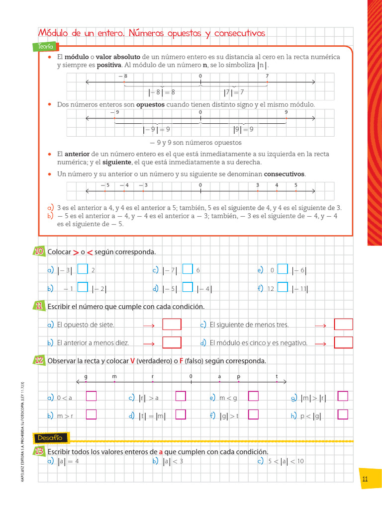 Numeros Enteros MÃ Dulo | PDF | Entero