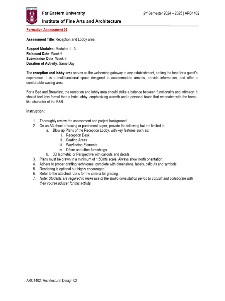 Arc1402 Fa5 Ay24-25-1 | PDF