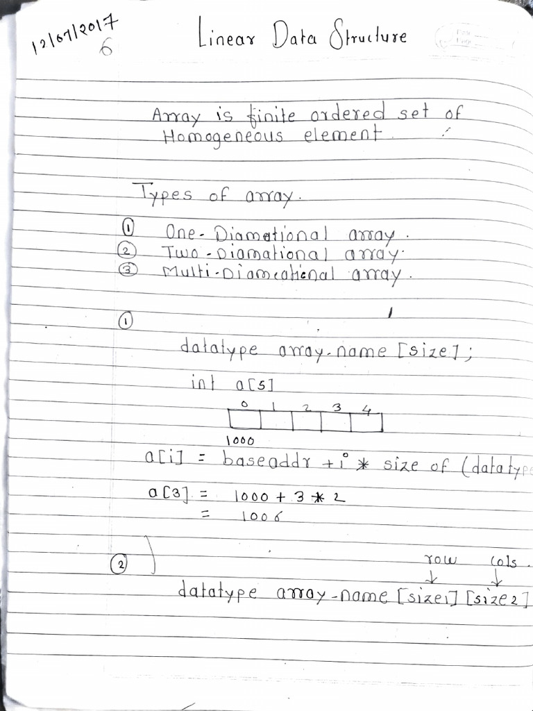 array as data structures | PDF