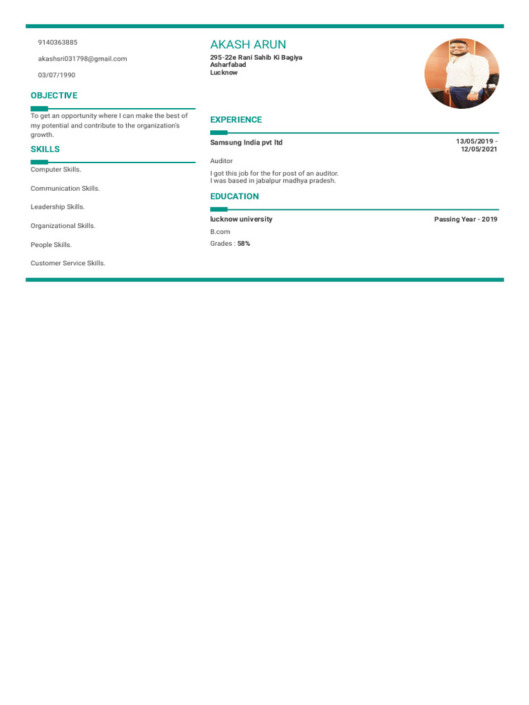 Akash Arun Resume | PDF