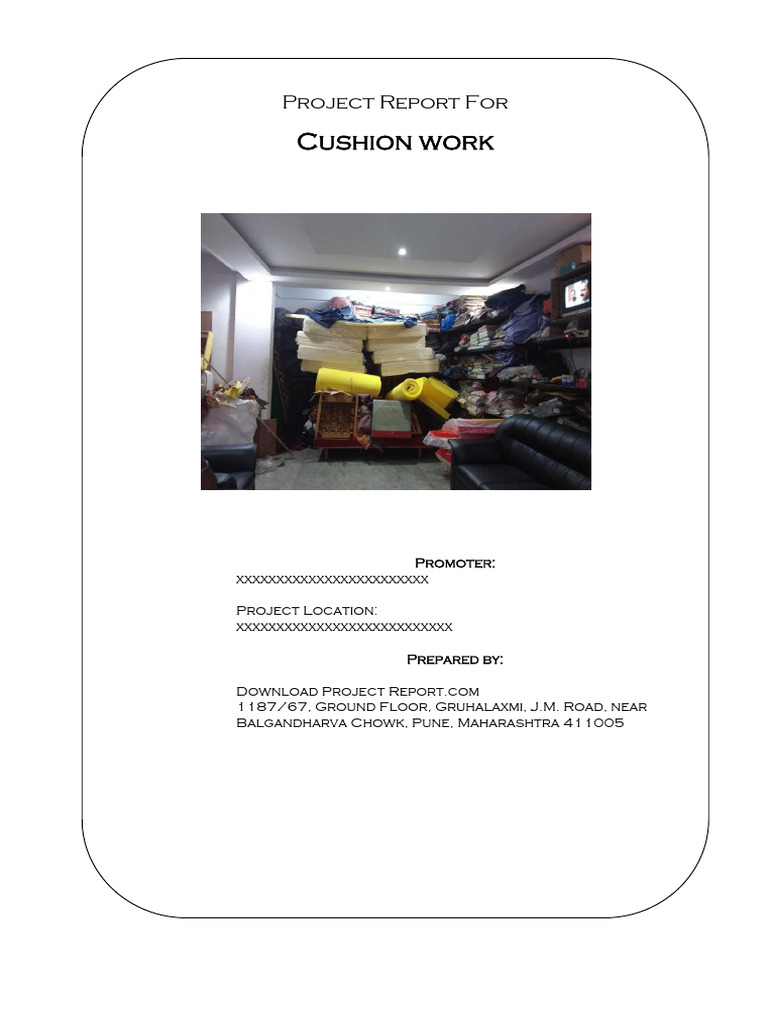Cushion Work Project Report Summary | PDF | Depreciation | Debt