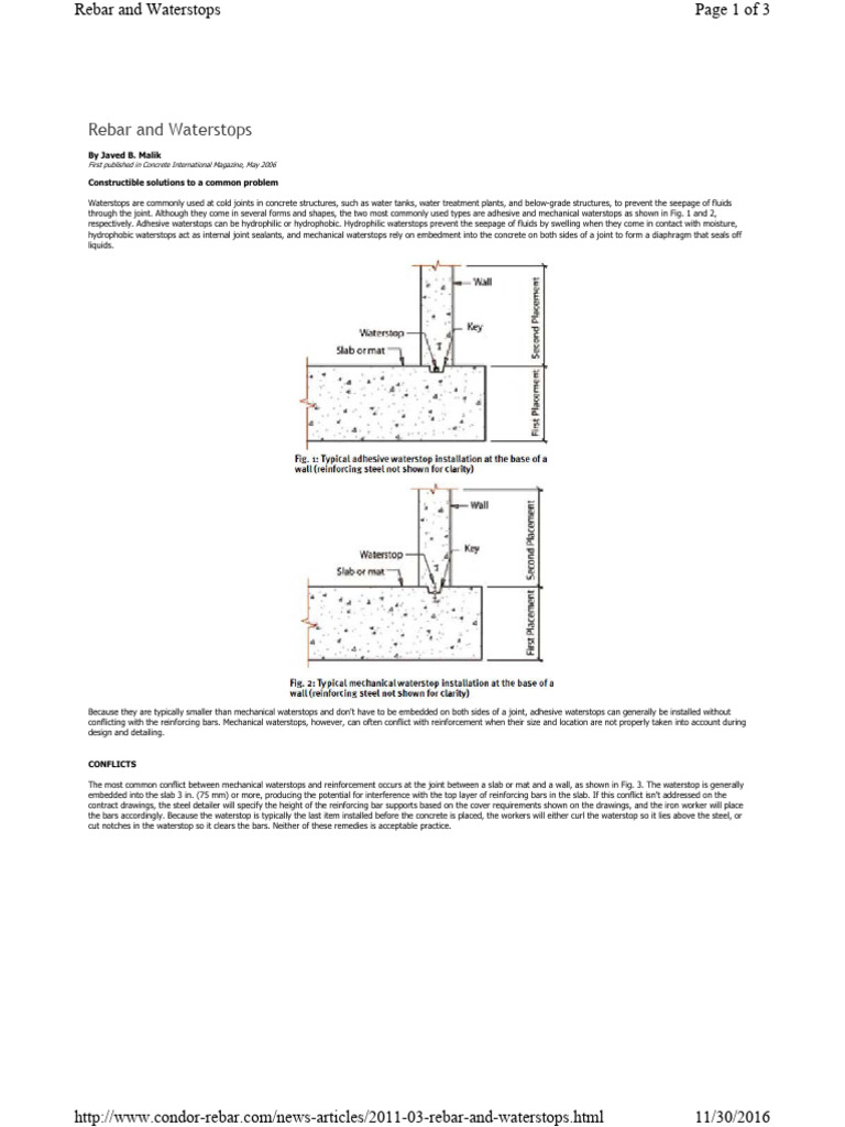 2011 03 Rebar and Wat | PDF | Structural Engineering | Building Technology
