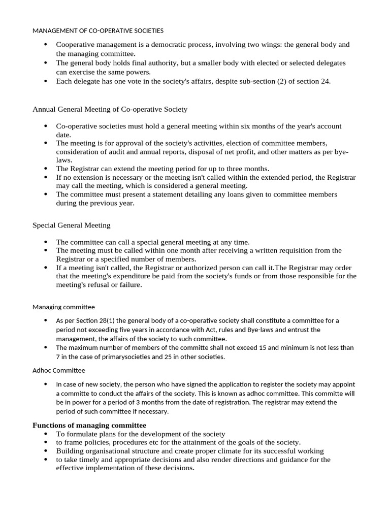 Cooperative Management and Administration | PDF | Elections | Cooperative