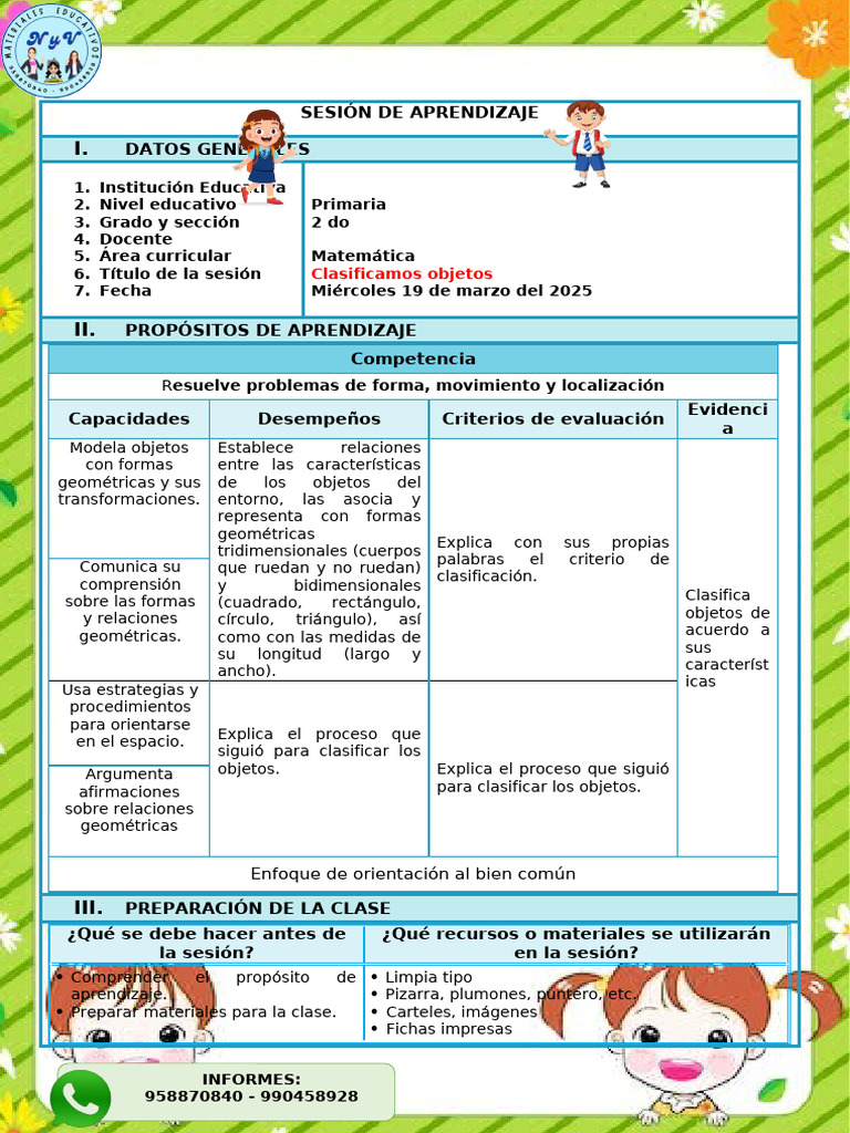 Clasificación de Objetos en Matemáticas | PDF | Aprendizaje